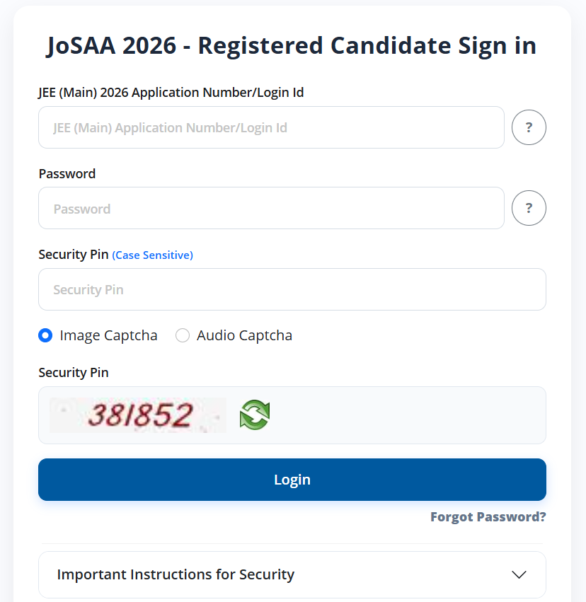 JoSAA Counselling 2026: Registration, Dates & Seat Allotment